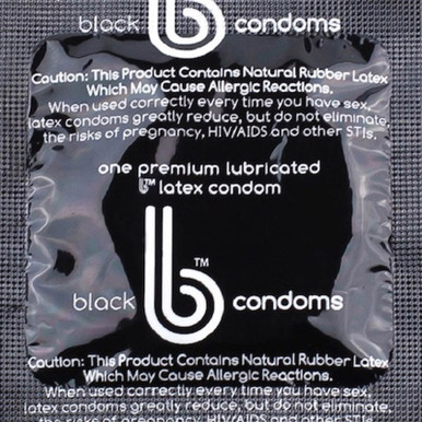 b Condoms Black Color