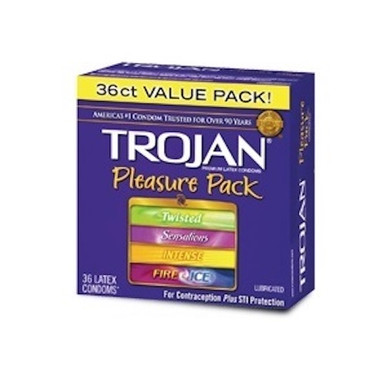 Trojan Pleasure Pack Lubricated Condoms 36ct box