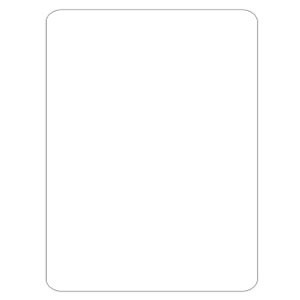 White Rectangular 3"x 4" label
