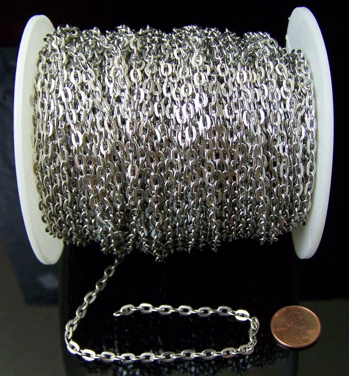 16 Ft (5 meters) of Antique Silver-Plated Cable Chain 5x3mm