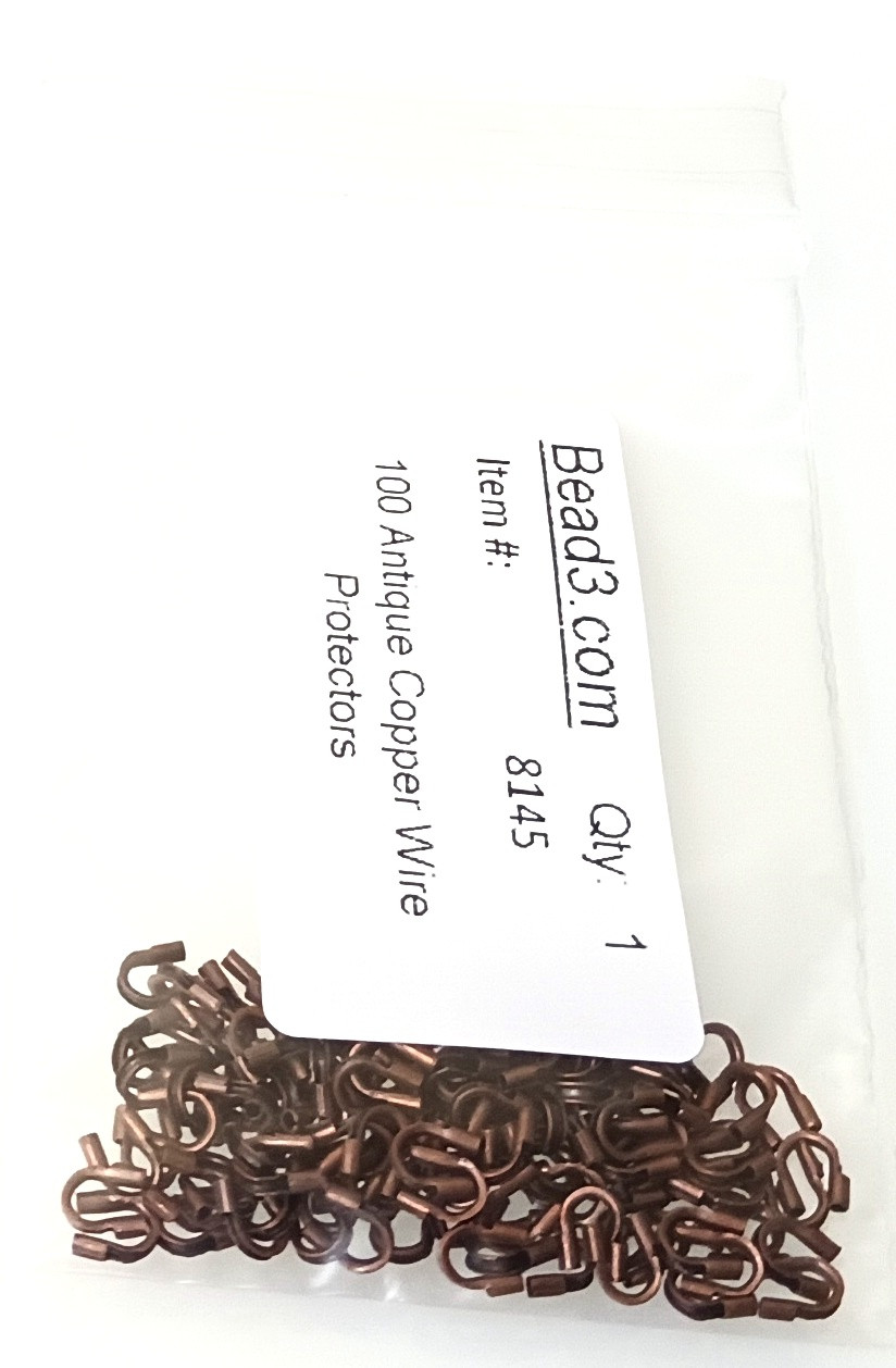100 Antique Copper Wire Protectors