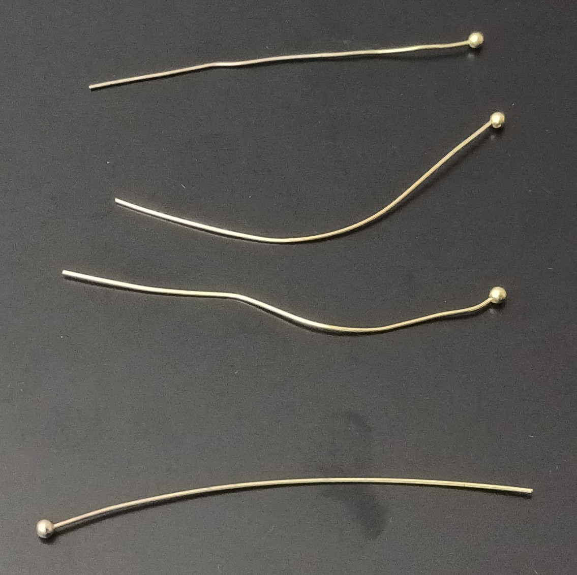 100 Gold-Plated 2 Inch Ball Pins