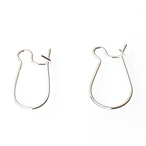 10 Pairs of Silver-Plated Closed Loop Earrings