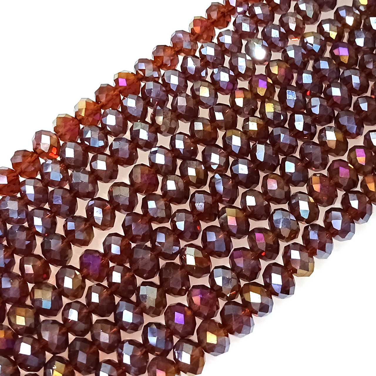 1 Dozen Gold AB 8x5mm Crystal Rondelles