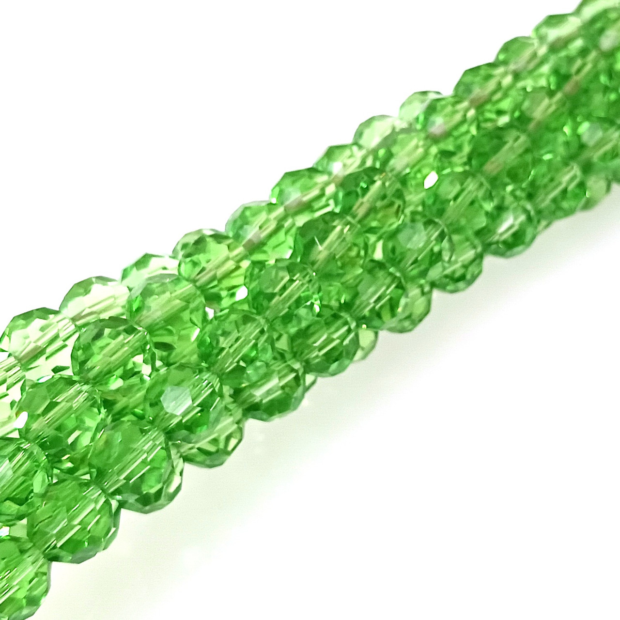 1 Dozen 8mm Glass Crystal Rounds Peridot