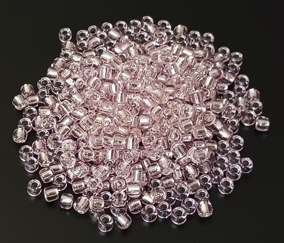 1oz of Matsuno Size 6 Light Pink SL Seed Beads