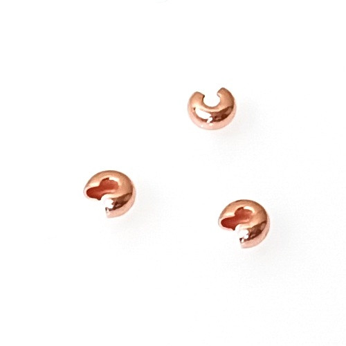 25 Shiny Copper Plated 4mm Crimp Covers