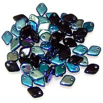 50 Dragon Scale Beads - Jet AB