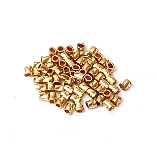 10 Gold Filled 2x2mm Twisted Crimp Tubes