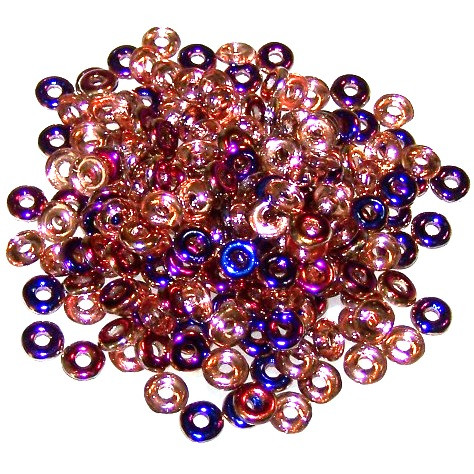5 Grams of 4x1mm Czech Glass O-Beads - Crystal Sliperit