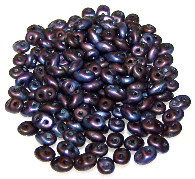 7.5 Grams - Superduo Beads - Nebula Jet Matte