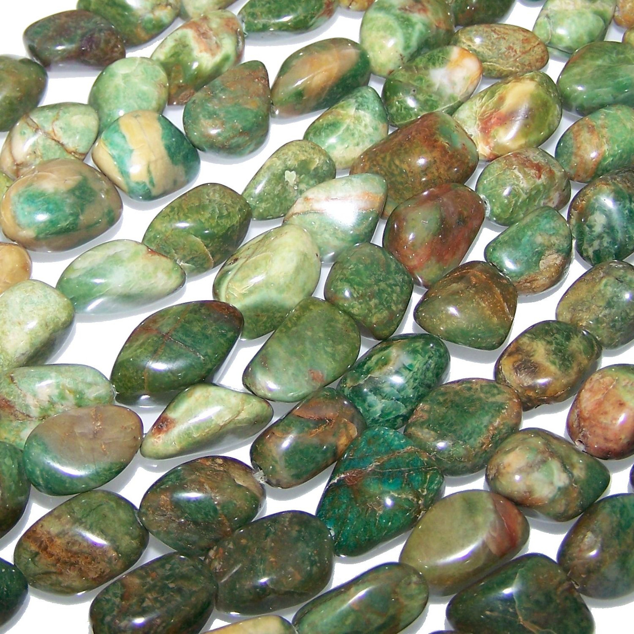 1 Strand of Semiprecious Gemstone Large Nugget Beads - Verdite African Jade