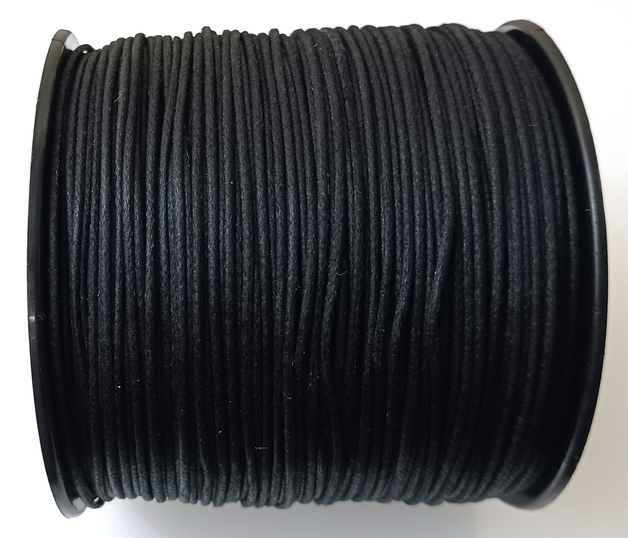 Premium Waxed Cotton Cord Made In The USA - 1mm - Black