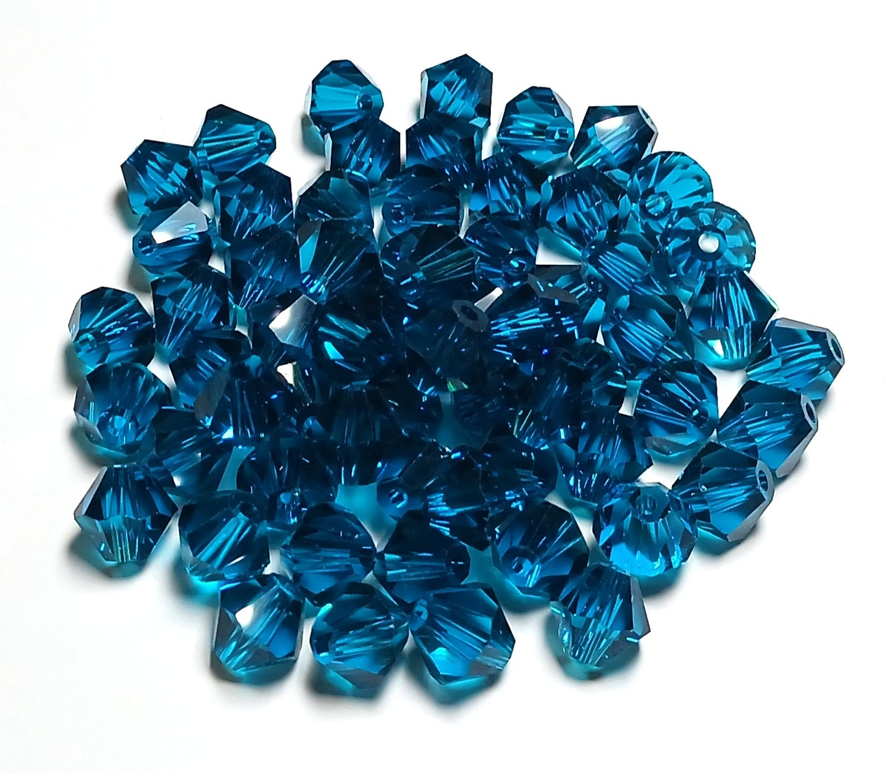 25 Blue Diamond 8mm Glass Crystal Bicones