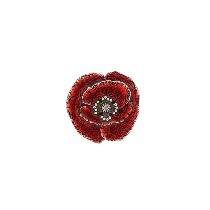 Poppy Lapel Pin | Danforth Pewter | Made in USA