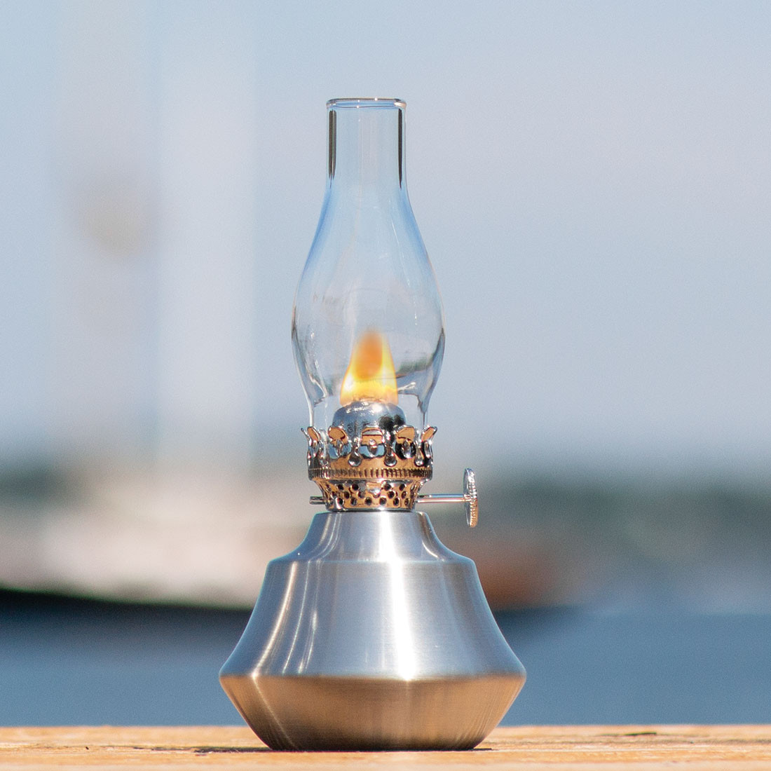 Skipper Oil Lamp - Danforth Pewter - Made in USA
