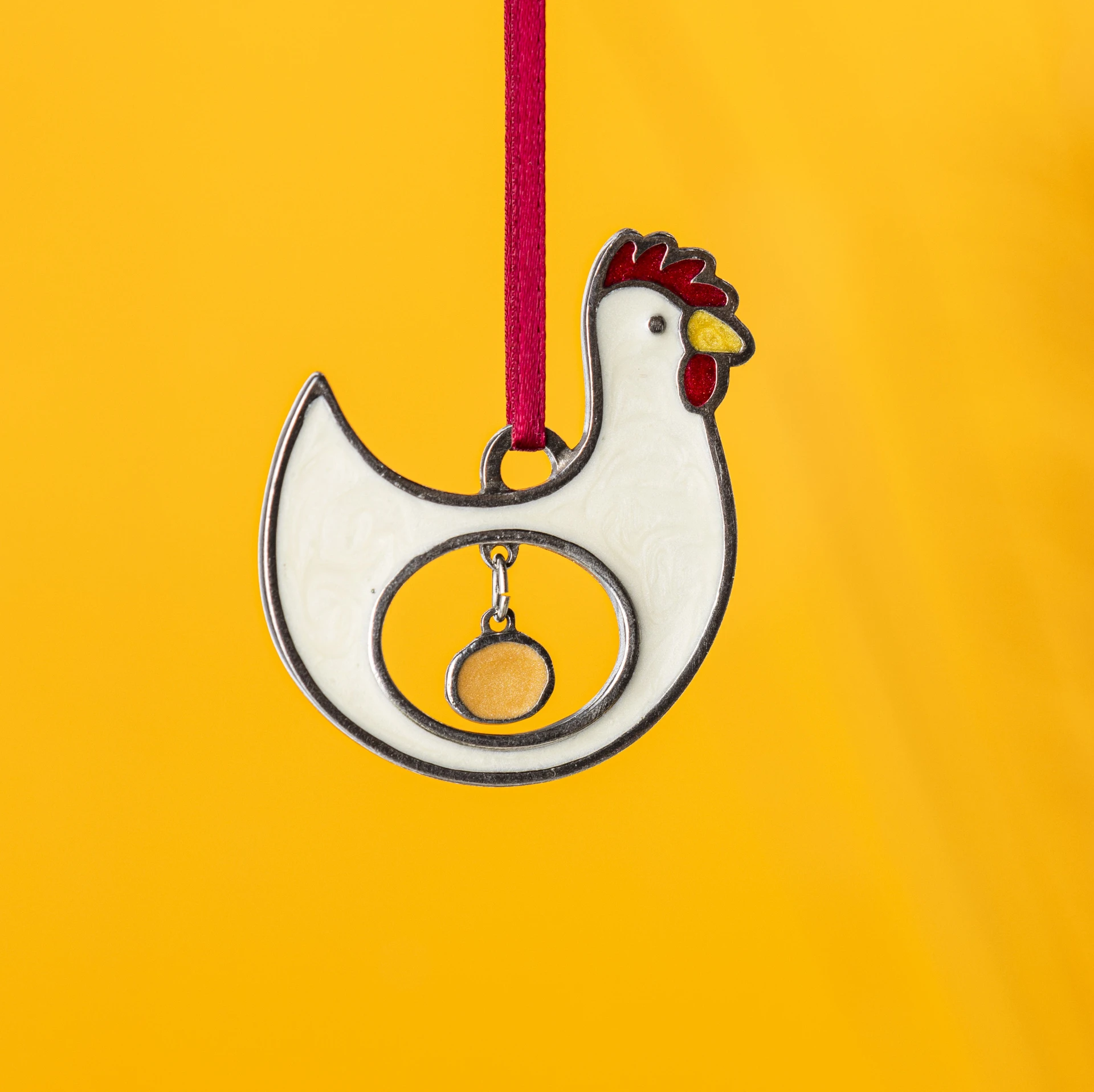 Danforth | Chicken and Egg Pewter Ornament | Made in the USA