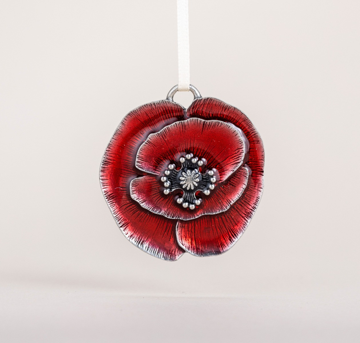 Remembrance Poppy Necklace - Danforth Pewter - Made in USA