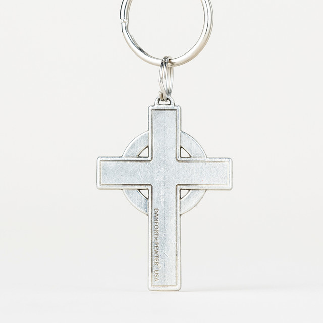 Celtic Cross Keyring | Handmade in USA | Danforth Pewter