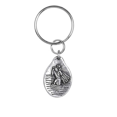 St. Christopher Keyring - Vilmain Collection - Danforth Pewter - Made ...