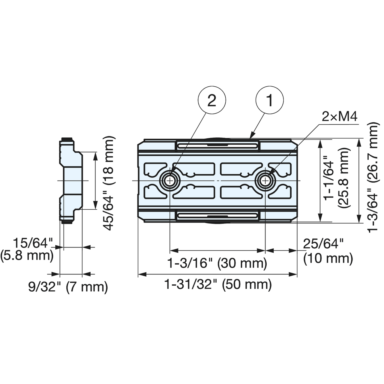 Mini Guide Block (Preload Type) - MR-30CNB - Sugatsune America