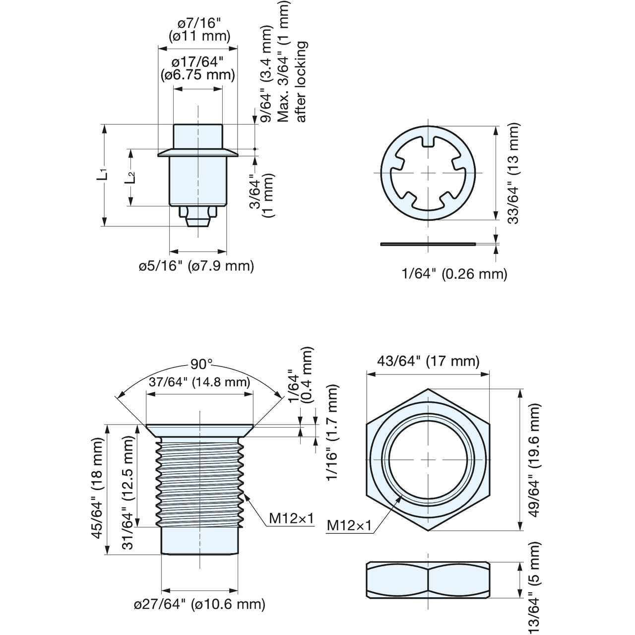 STAINLESS STEEL PUSH LOCK FASTENER - Sugatsune