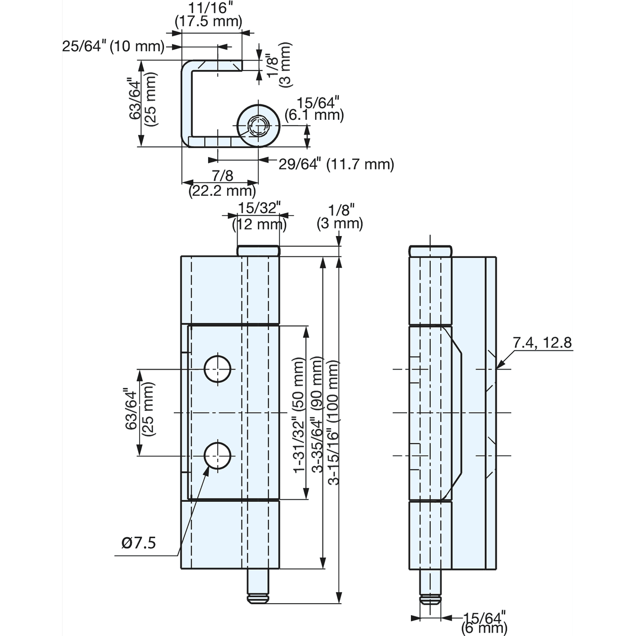 CONCEALED HINGE W/ REMOVABLE PIN- TS-243-30S-CN - Sugatsune Canada