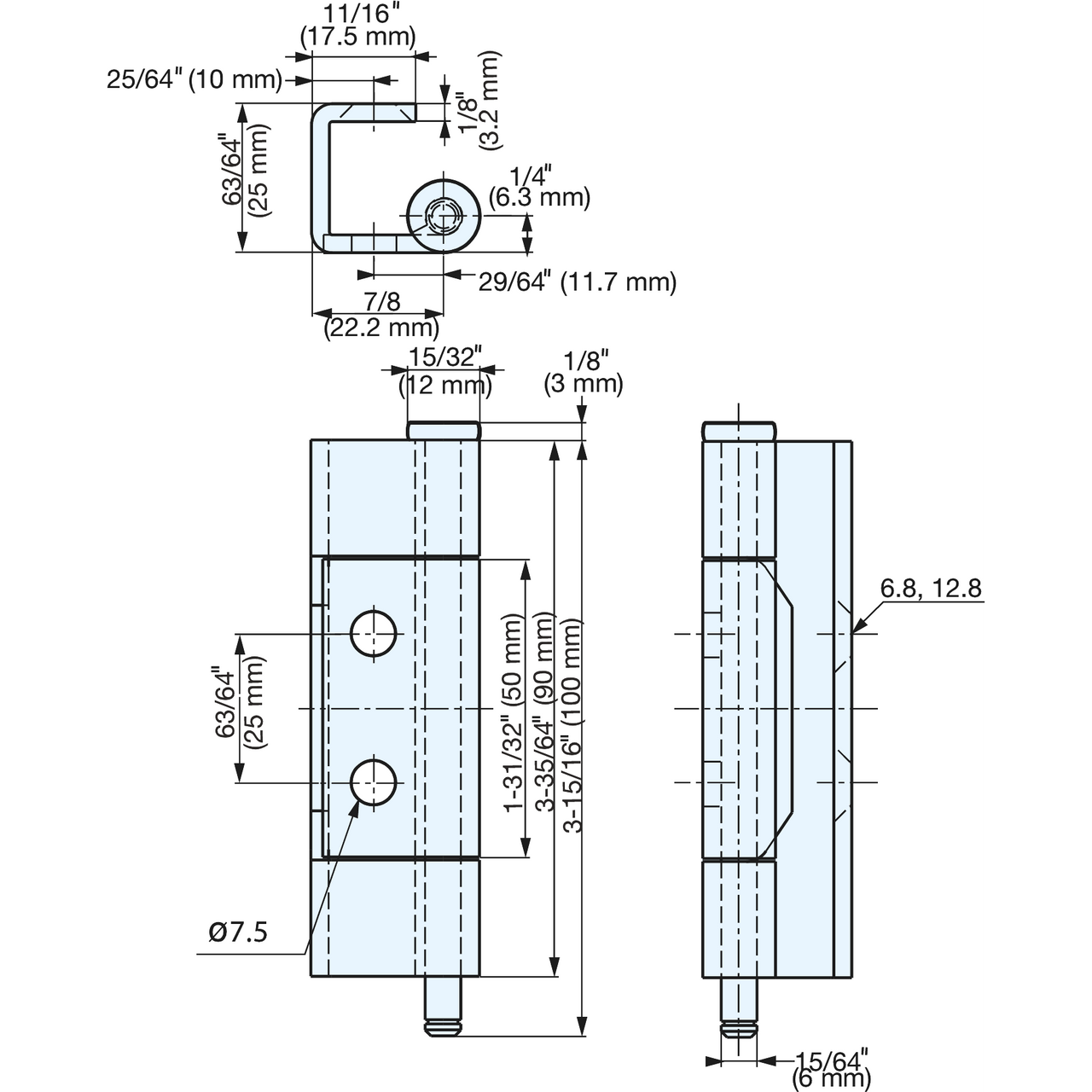Concealed Hinge With Removable Pin - TS-243-30 - Sugatsune America