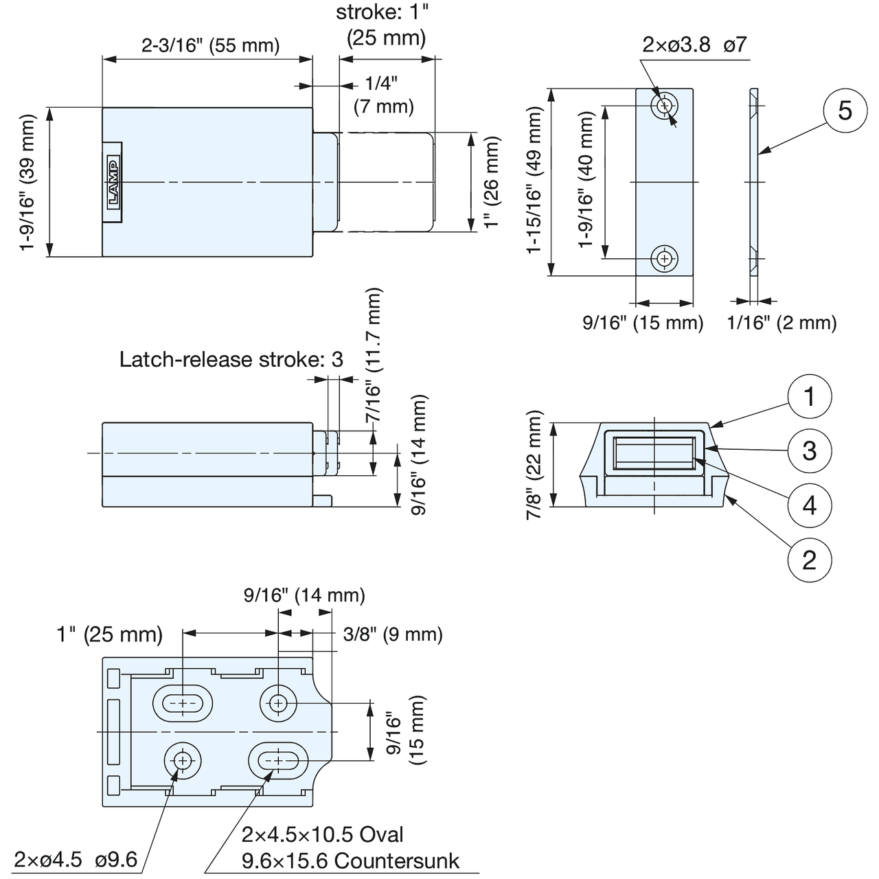 Heavy Duty Touch Latch | Sugatsune America | Premium Push To Open Door ...