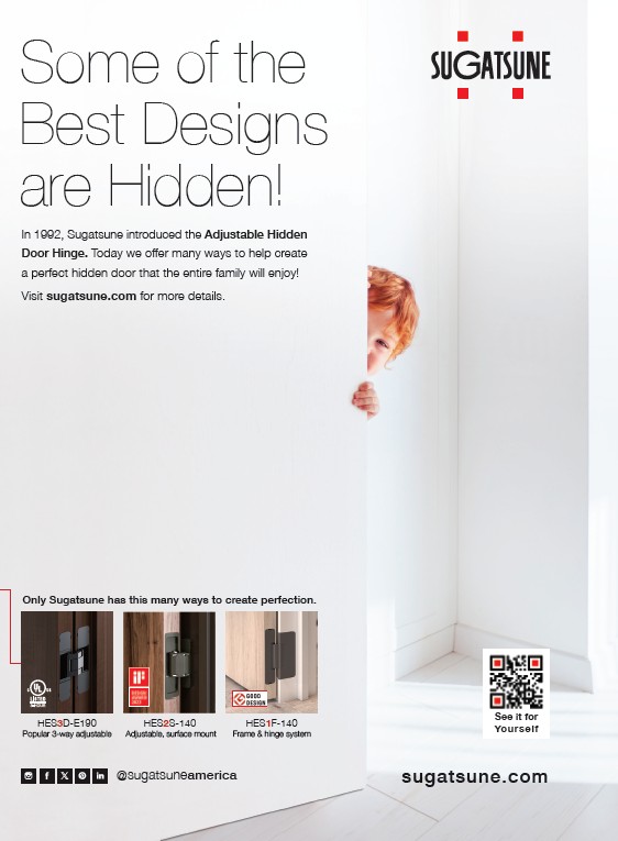 World’s First Hidden Door Hinge Line Up! - Sugatsune Canada