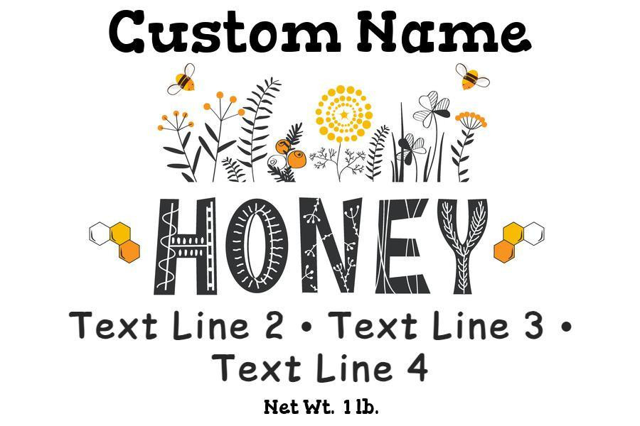 Custom Honey Bee Labels Colorful Adhesive Canning Jar Labels: Vintage