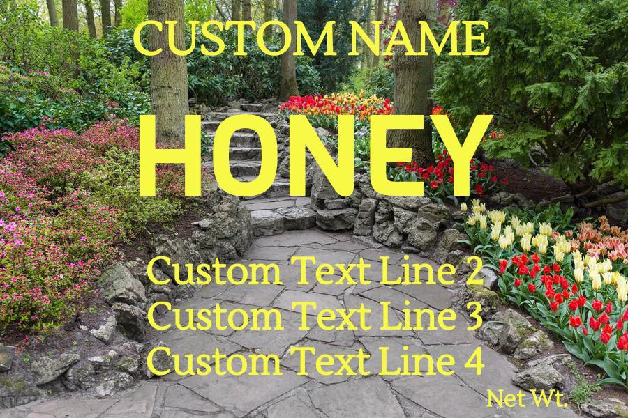 Customized Honey Labels Peaceful Path Free Shipping | Lappe's Bee Supply
