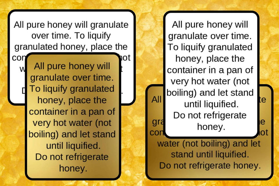 Honey Granulation Labels For Sale | Lappe's Bee Supply