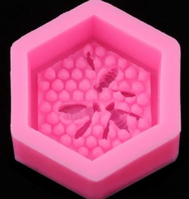 Honeycomb 3D Bees Silicone Mold | Lappe's Bee Supply Honey Farm