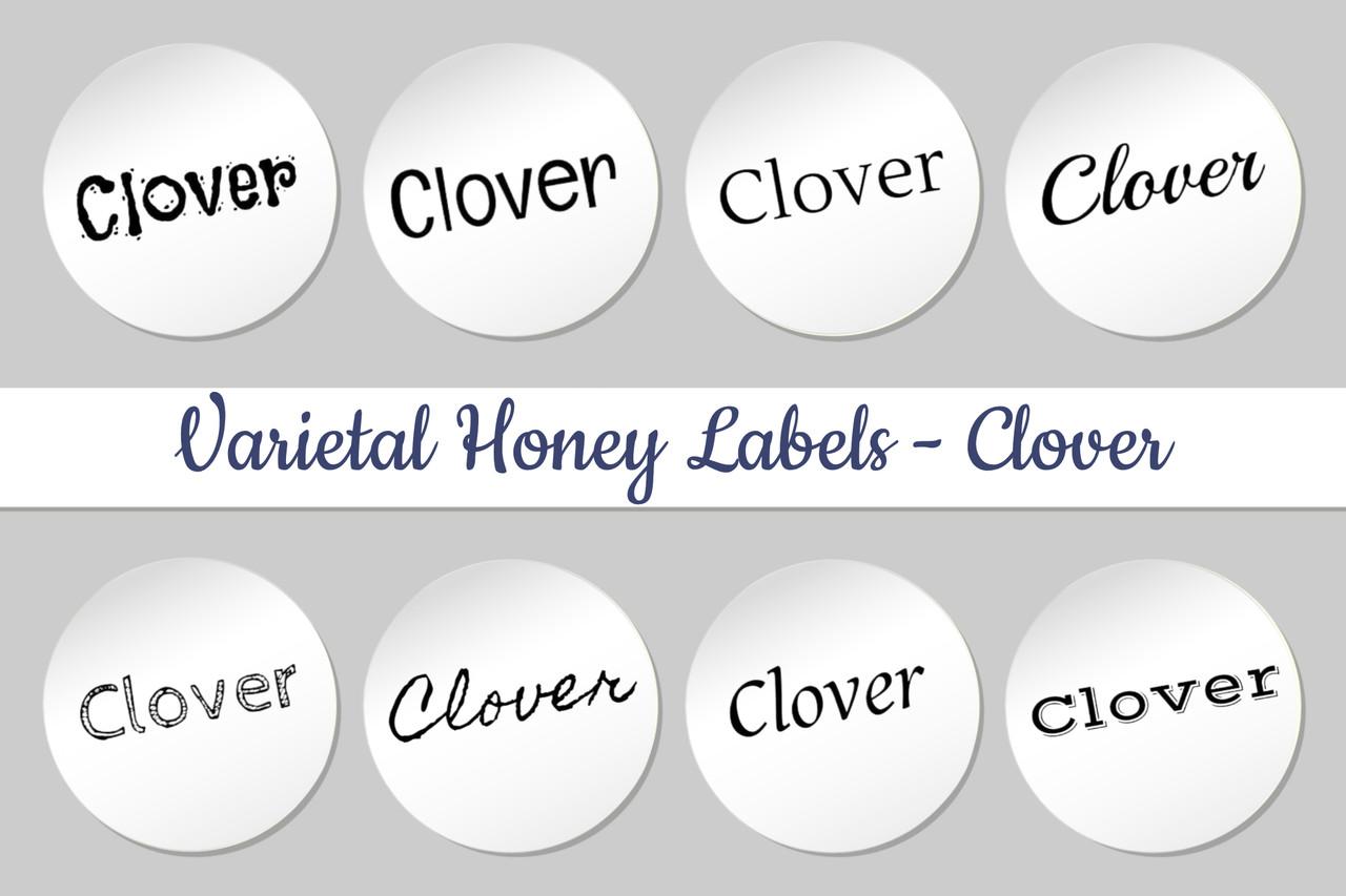 Clover Varietal Jar Lid Honey Labels Free Shipping | Lappe's Bee Supply