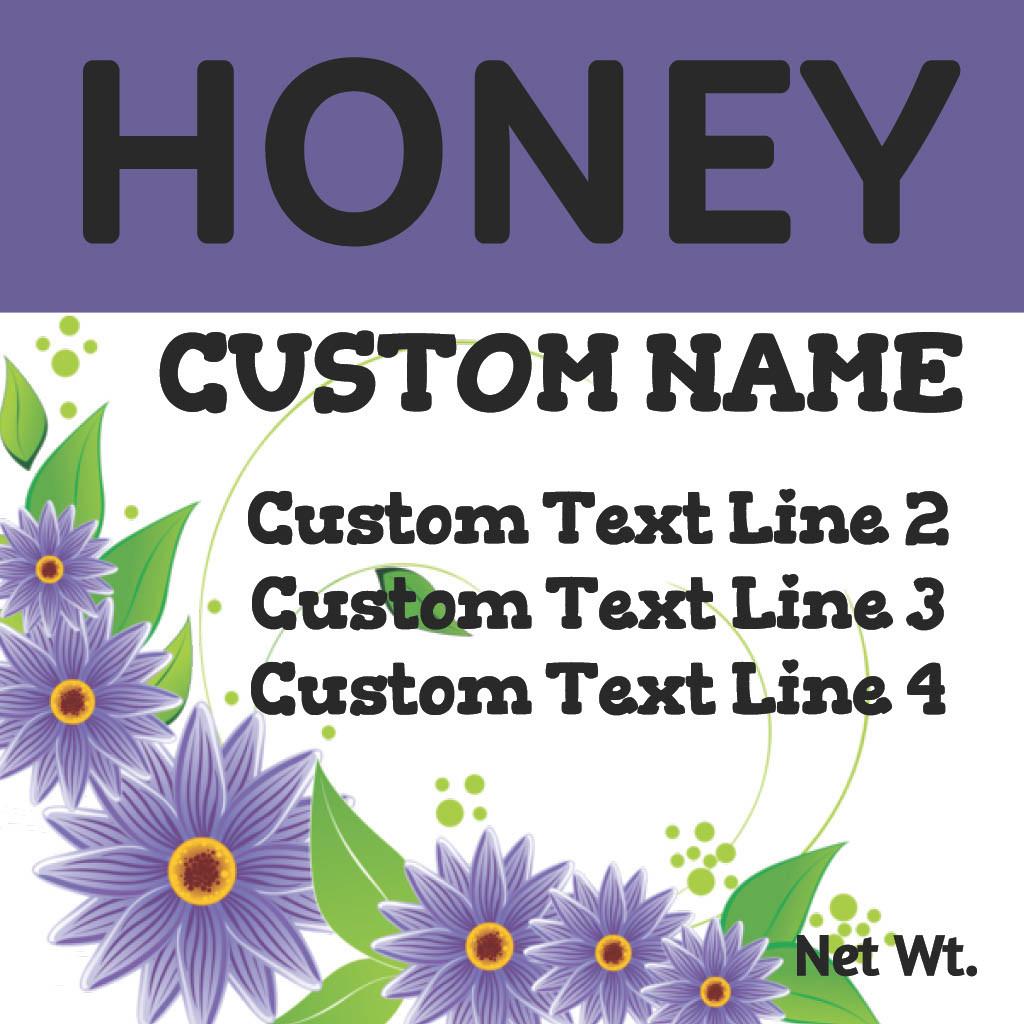 Customized Honey Labels Floral Elegance Free Shipping | Lappe's Bee Supply