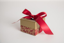Mini Red Scroll Gift Box - 2 oz Party Favor - Beverly's English Toffee