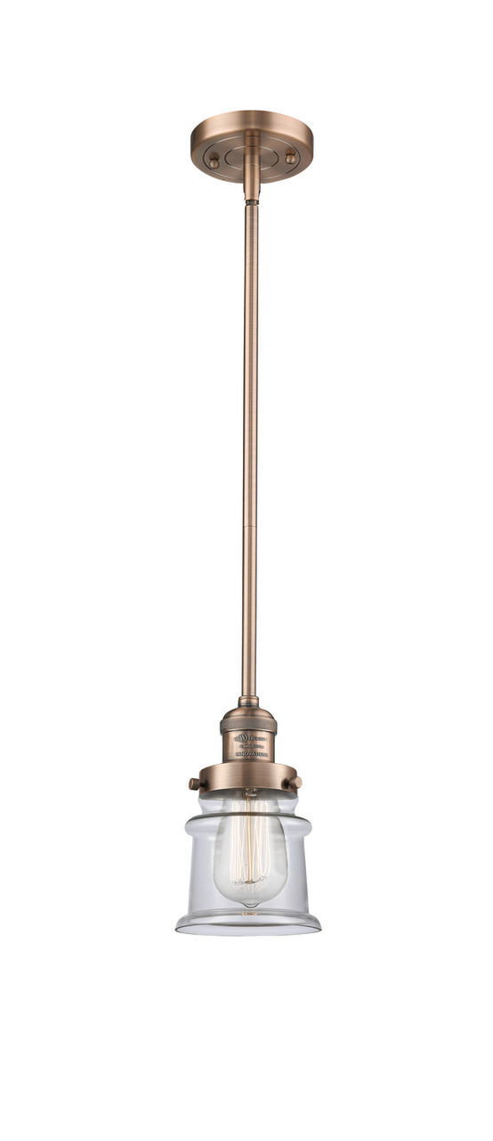 Franklin Restoration One Light Mini Pendant in Antique Copper