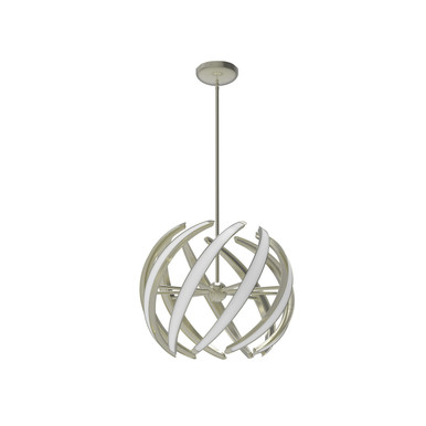Swirl LED Pendant in Satin Nickel