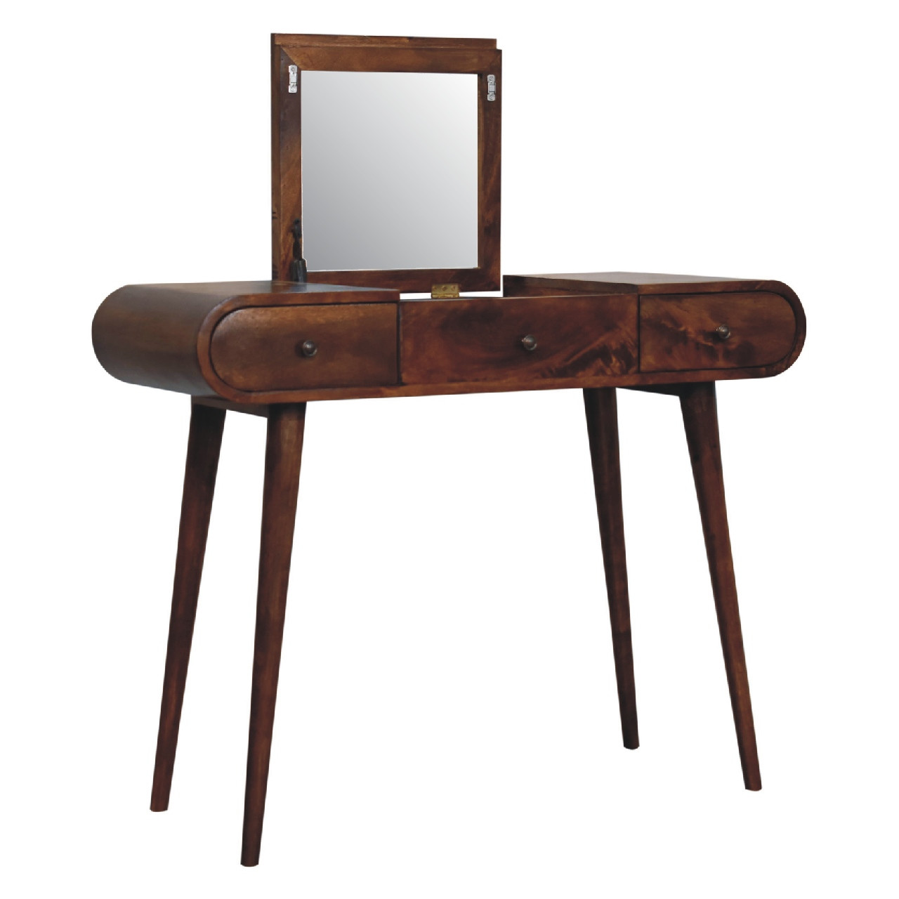 Chestnut Mirror Dressing Table - Allied Home & Garden