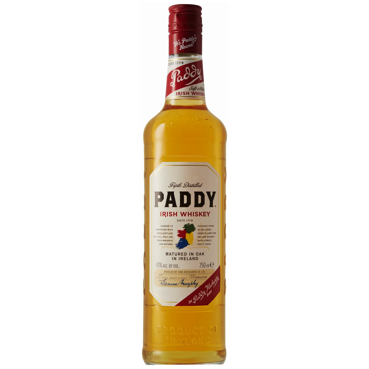 Paddy Triple Distilled Irish Whiskey [1000ml]