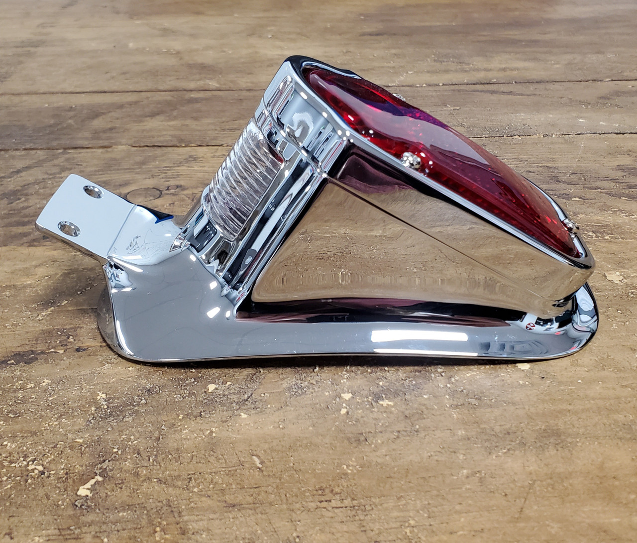 Chrome Tombstone Tail Light w/License Plate Tag Bracket & Light for ...