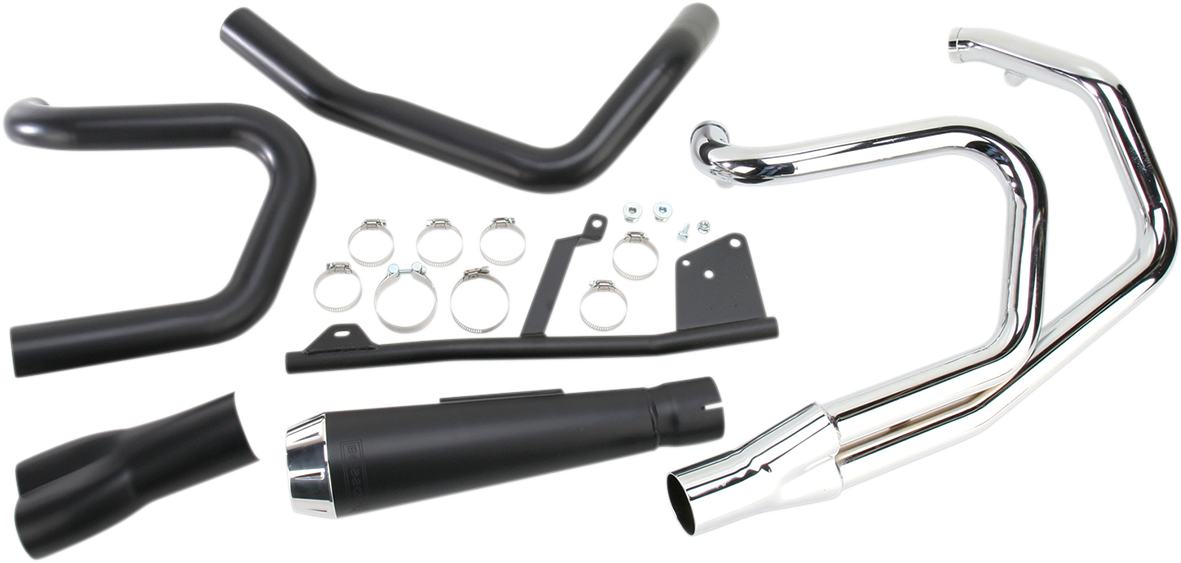 Bassani Xhaust® Road Rage Short 2:1 Exhaust System - Black for 2004 ...