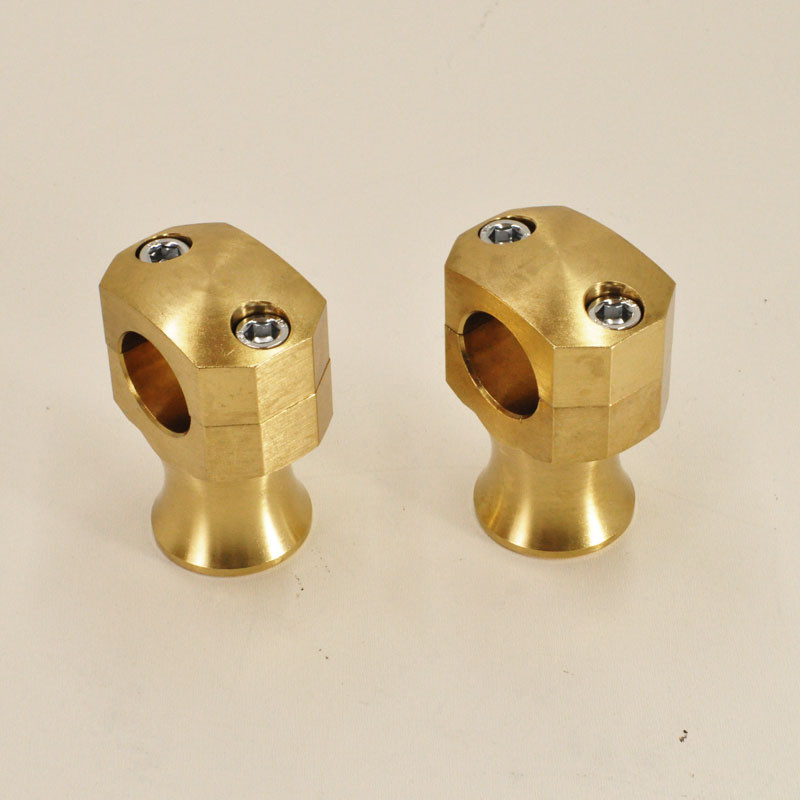 Shorty 2" Brass Risers for 1" Handlebars - 1/2"-13 Thread - Billet ...