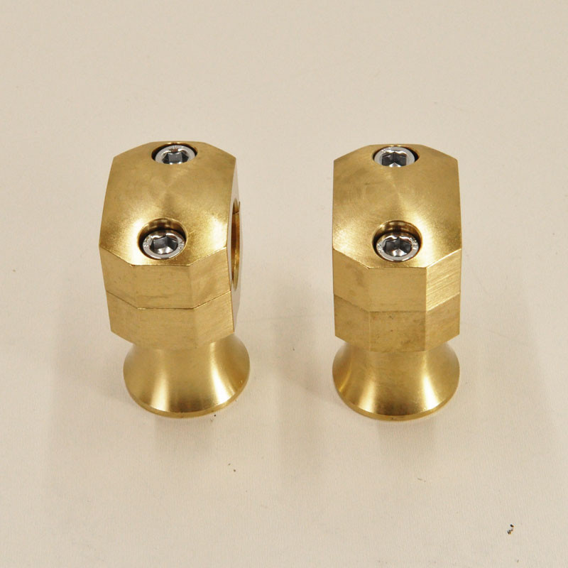 Shorty 2" Brass Risers for 1" Handlebars - 1/2"-13 Thread - Billet ...