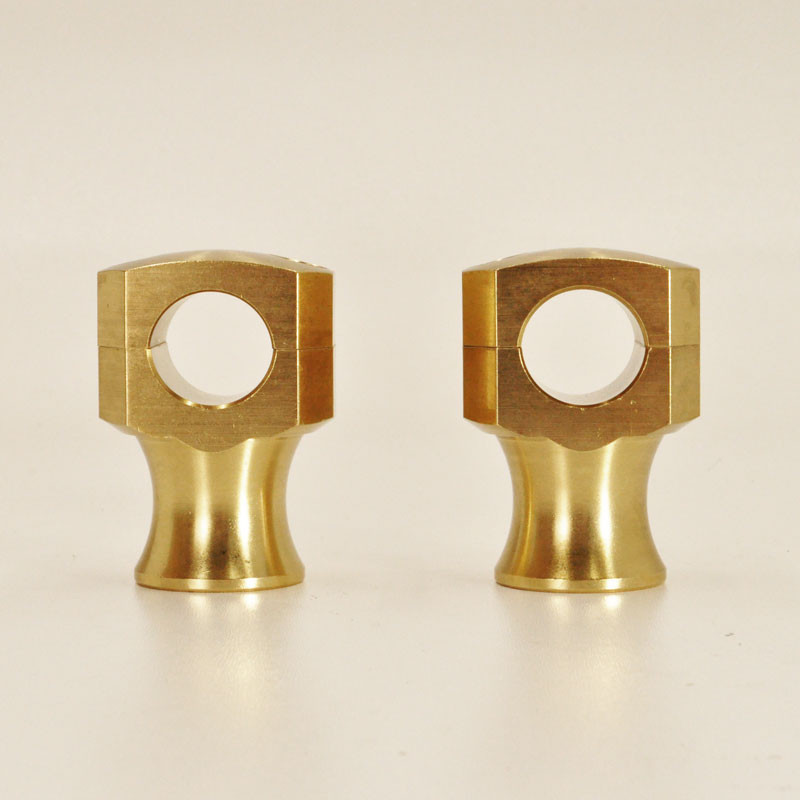 Shorty 2" Brass Risers for 1" Handlebars - 1/2"-13 Thread - Billet ...