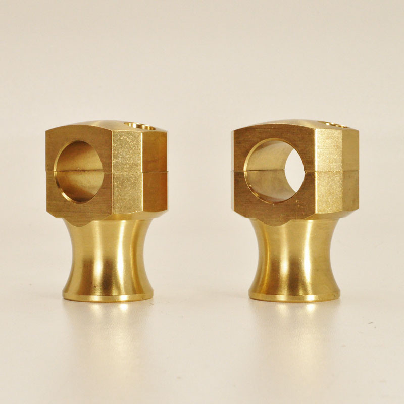 Shorty 2" Brass Risers for 1" Handlebars - 1/2"-13 Thread - Billet ...