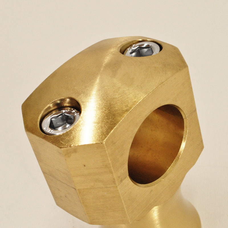 Shorty 2" Brass Risers for 1" Handlebars - 1/2"-13 Thread - Billet ...