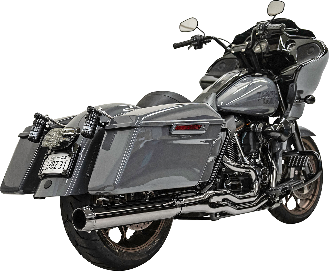 Bassani Xhaust® Road Rage 2-into-1 Exhaust System - Black Chrome for ...