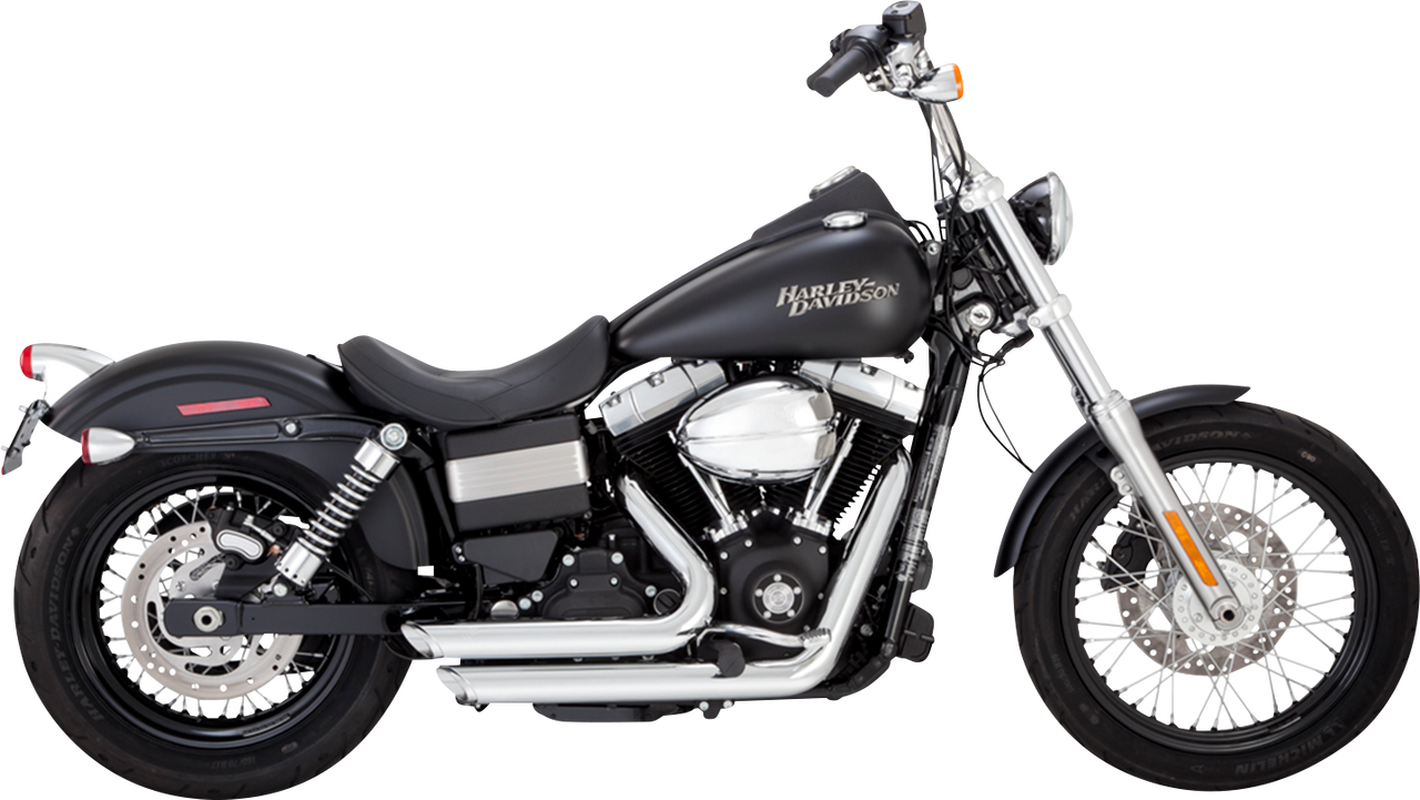 VANCE & HINES Short Shot Staggered Exhaust System - Chrome 17327 ...